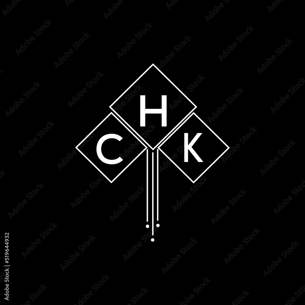 CHK letter logo design with white background in illustrator, CHK vector ...