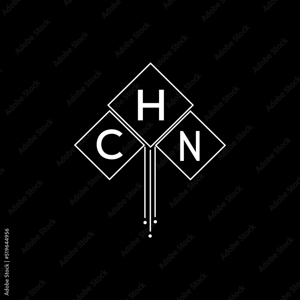 CHN letter logo design with white background in illustrator, CHN vector ...