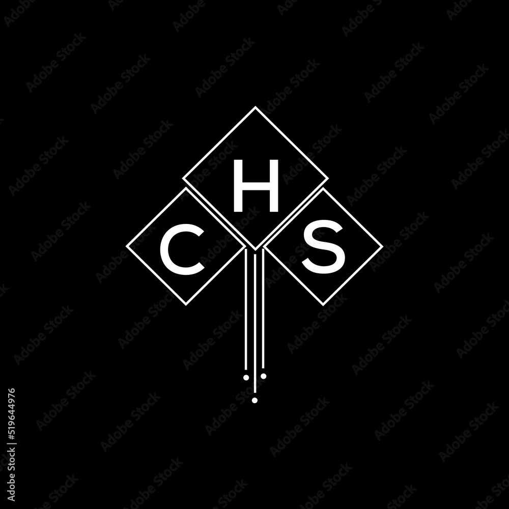 CHS letter logo design with white background in illustrator, CHS vector ...
