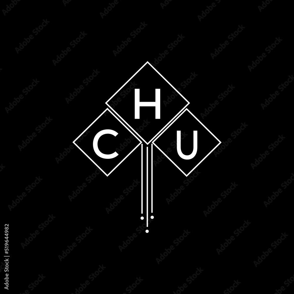 CHU letter logo design with white background in illustrator, CHU vector ...