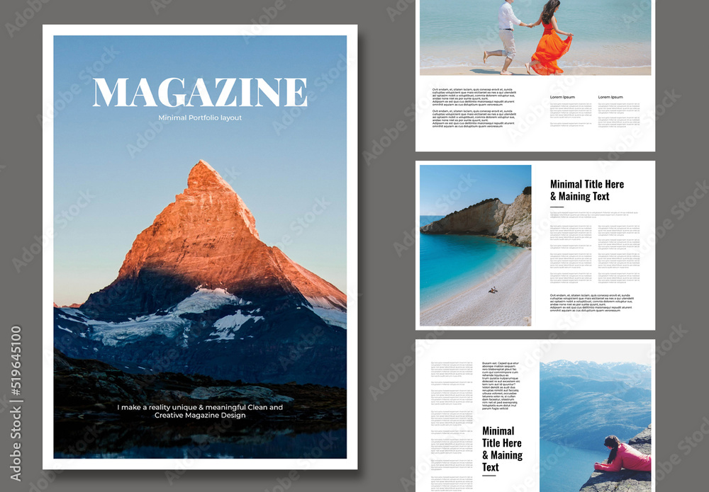 Magazine Layout Stock Template | Adobe Stock