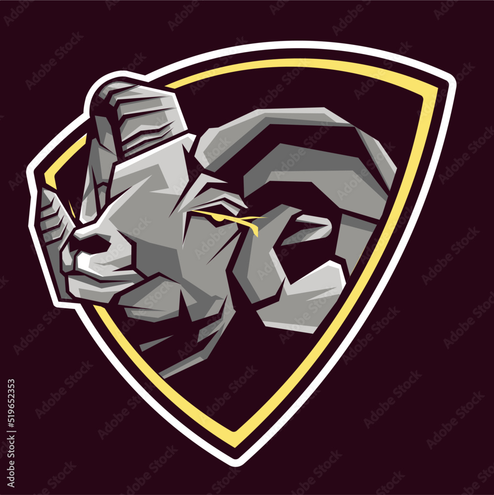 goat esport logo, vector illustration for team game logo Stock Vector ...