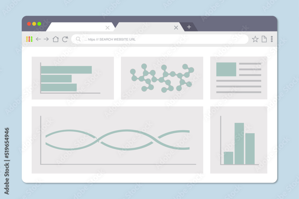 Browser window isolated vector web elements. Illustration of window ...