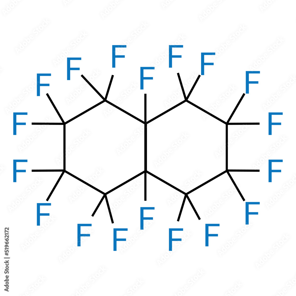 chemical structure of Perfluorodecalin (C10F18) Stock Vector | Adobe Stock