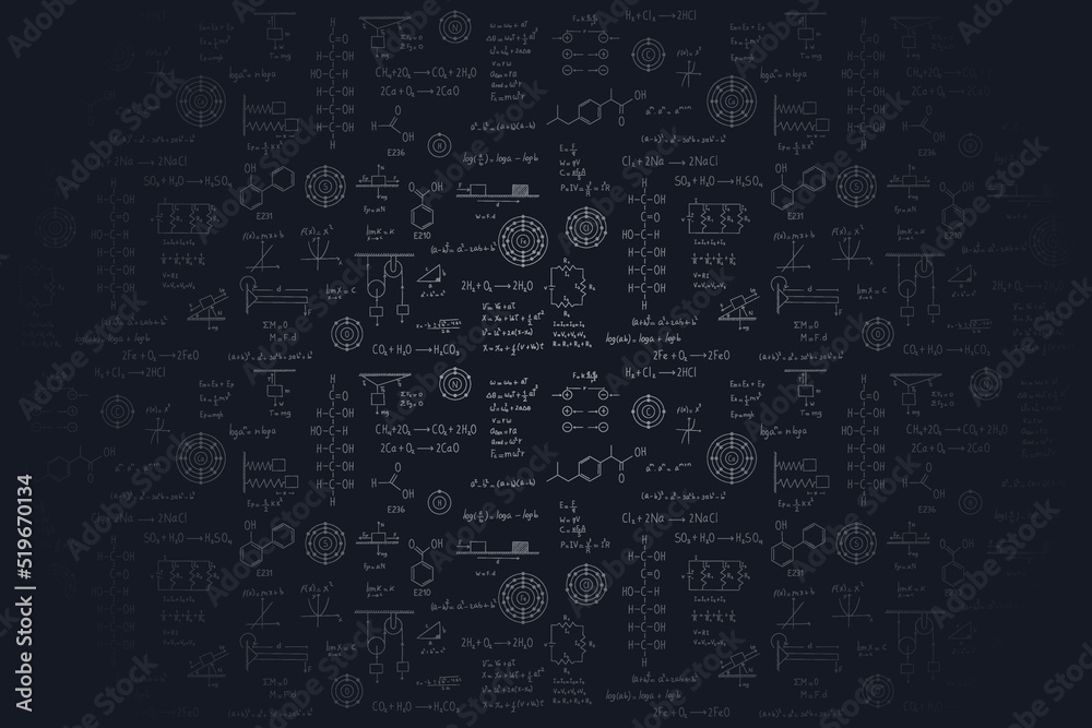 Calculus equations, algebra, organic chemistry, chemical reactions ...