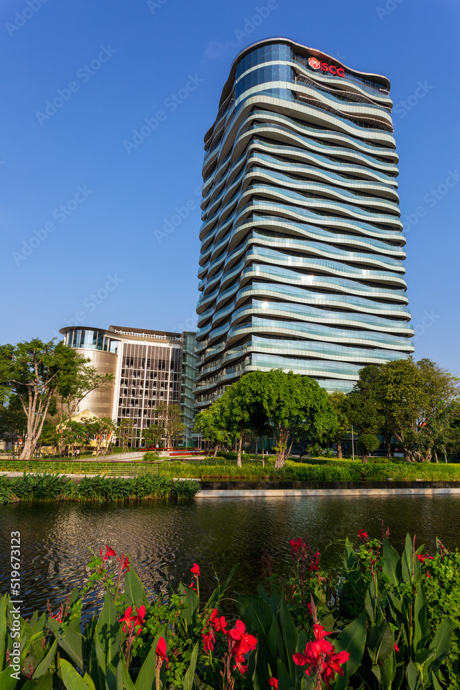 Bangkok, Thailand - February 19, 2018: Head office of The Siam Cement ...