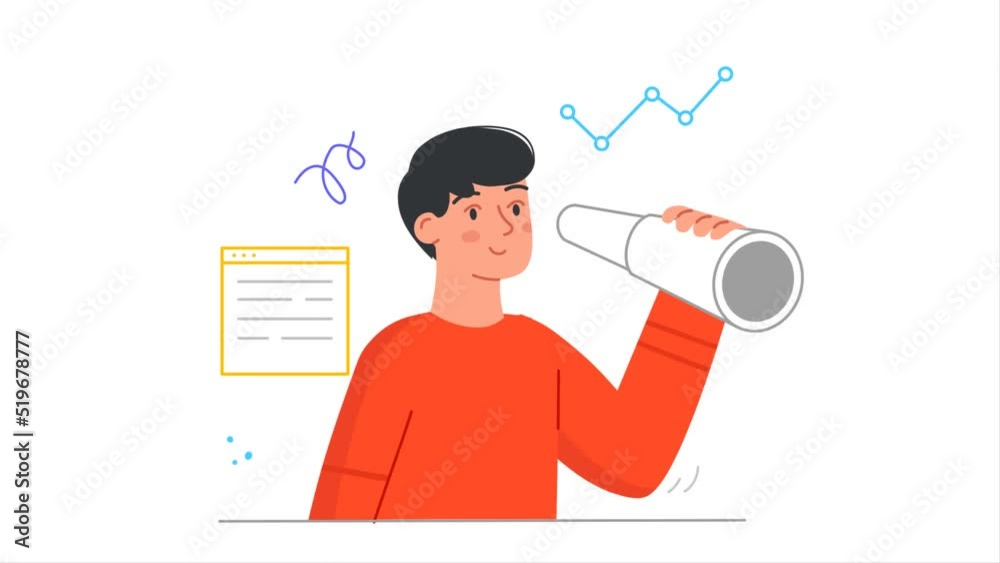 Business activity video concept. Moving male entrepreneur holds ...