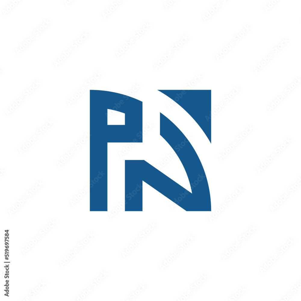 initial letter PN unique logo vector Stock Vector | Adobe Stock