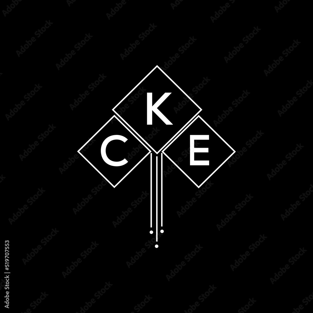 CKE letter logo design with white background in illustrator, CKE vector ...