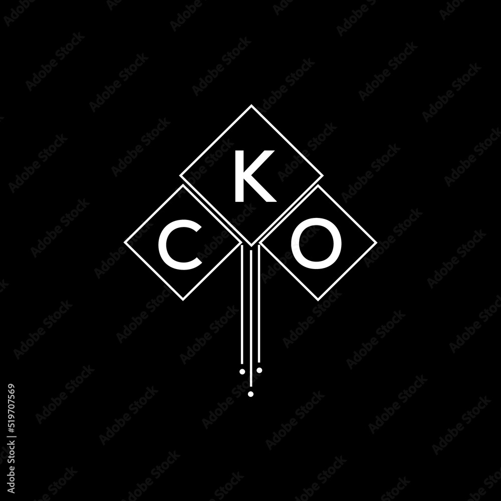 CKO letter logo design with white background in illustrator, CKO vector ...