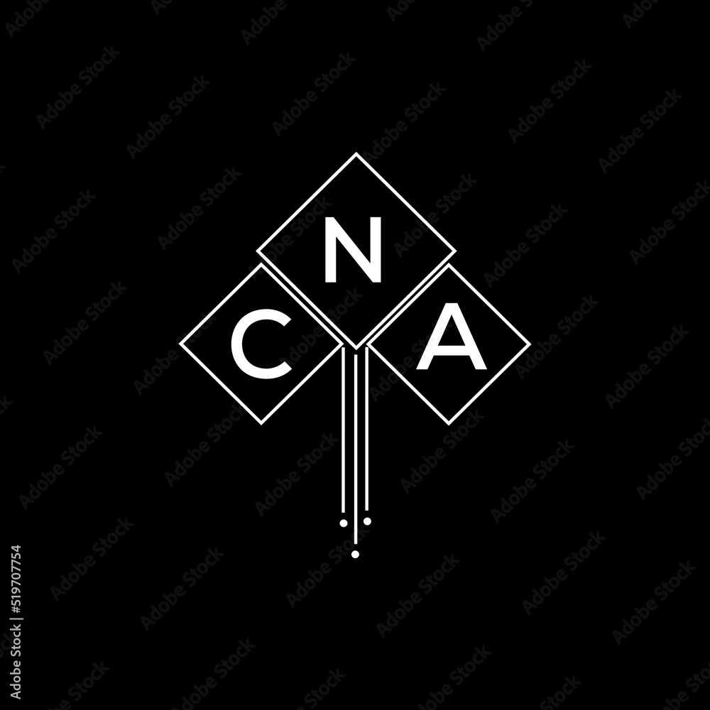 CNA letter logo design with white background in illustrator, CNA vector ...