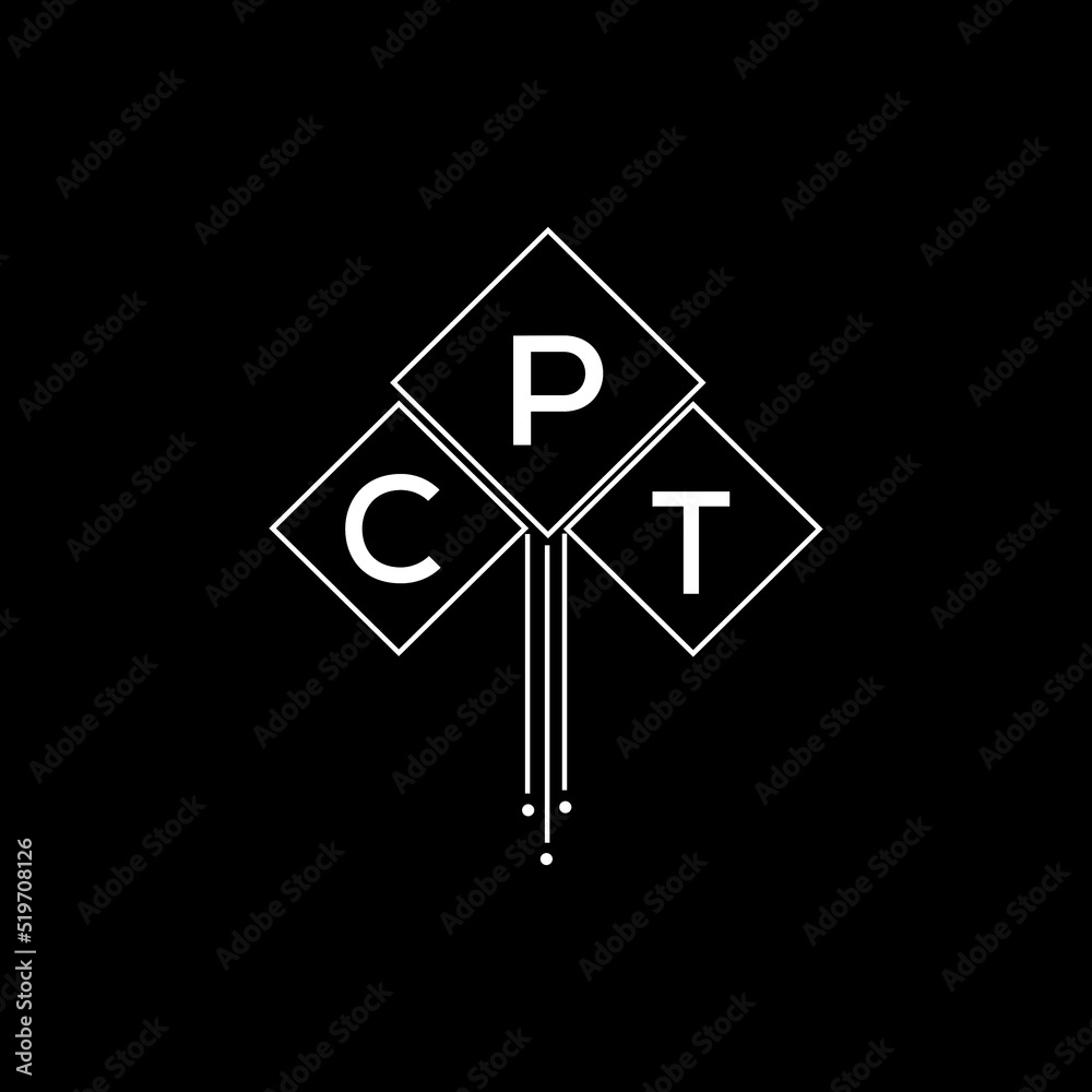 CPT letter logo design with white background in illustrator, CPT vector ...