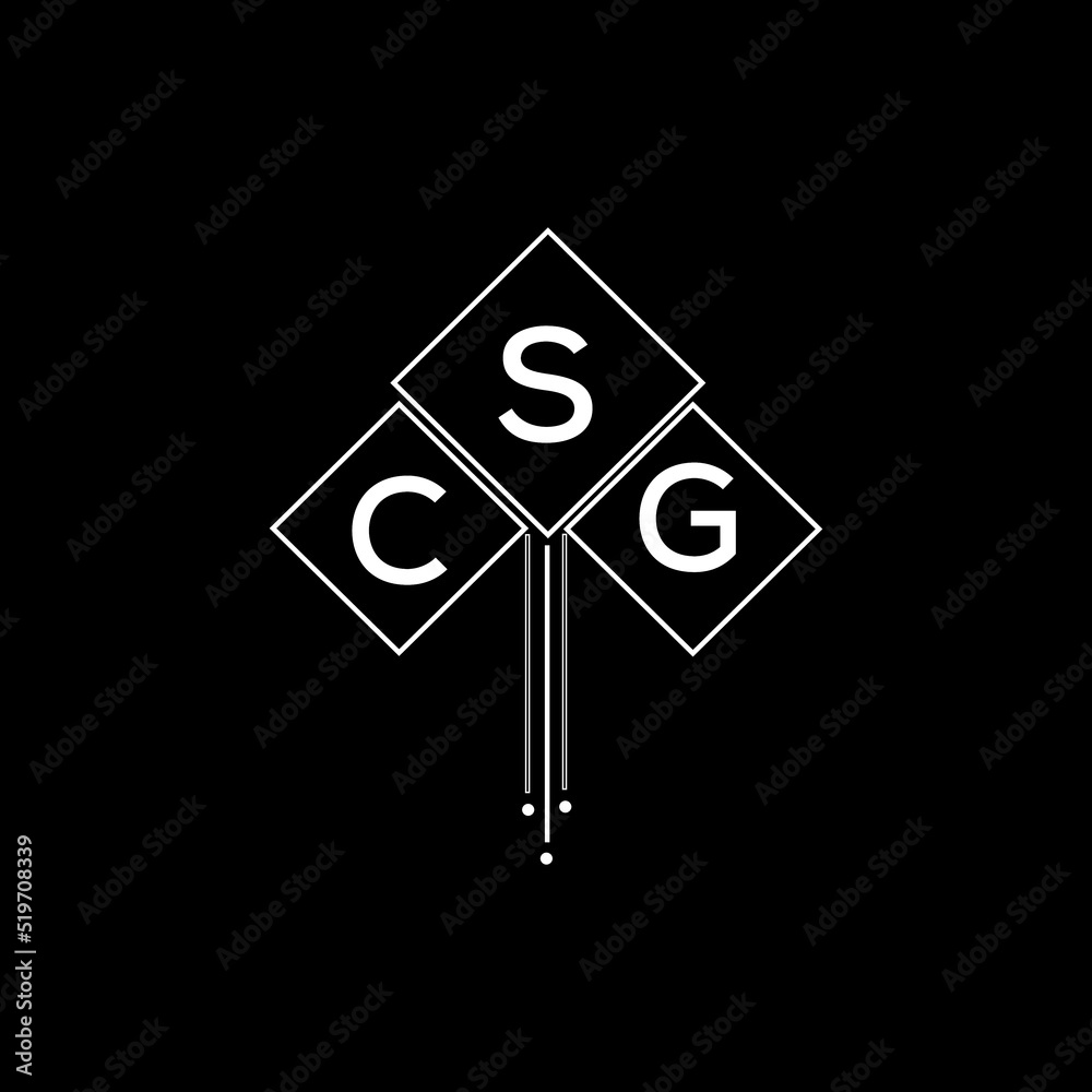 CSG letter logo design with white background in illustrator, CSG vector ...