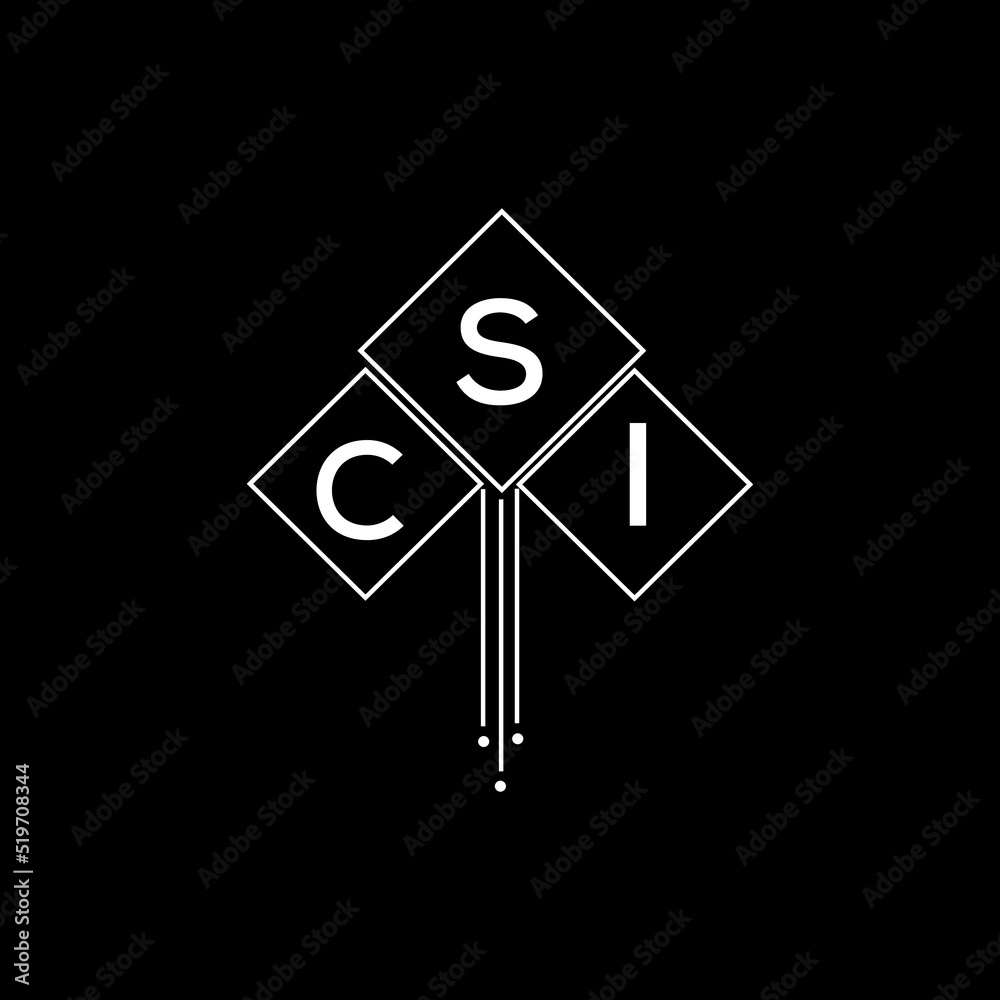 CSI letter logo design with white background in illustrator, CSI vector ...