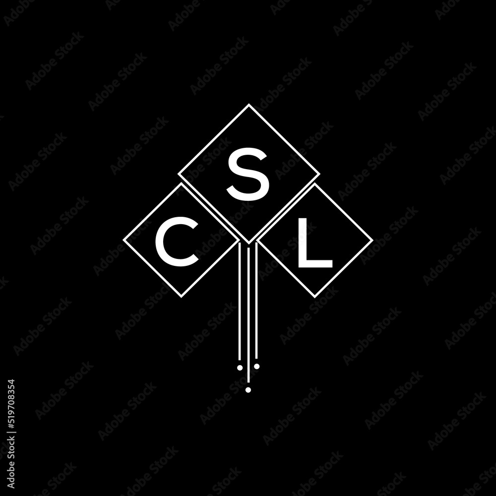 CSL letter logo design with white background in illustrator, CSL vector ...