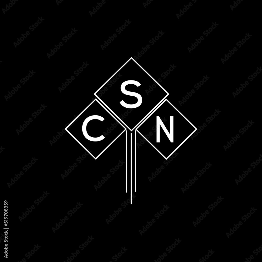 CSN letter logo design with white background in illustrator, CSN vector ...