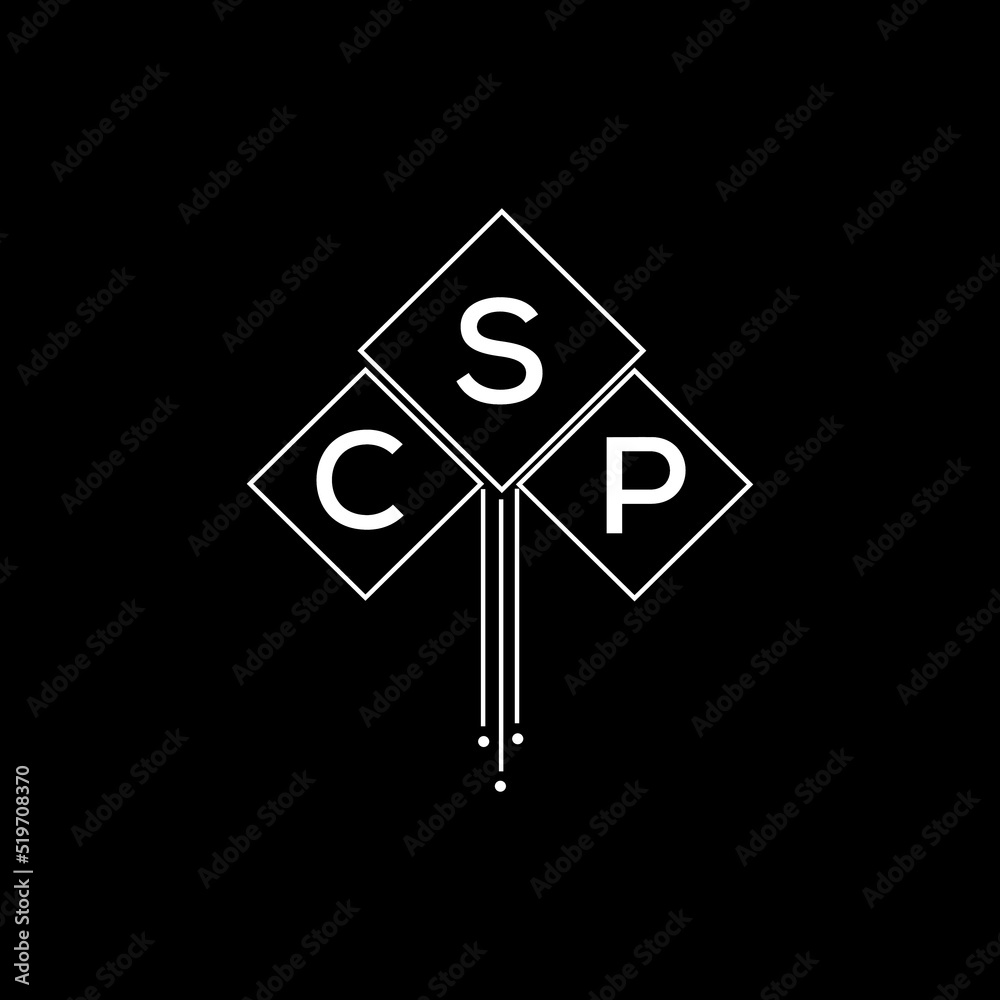 CSP letter logo design with white background in illustrator, CSP vector ...