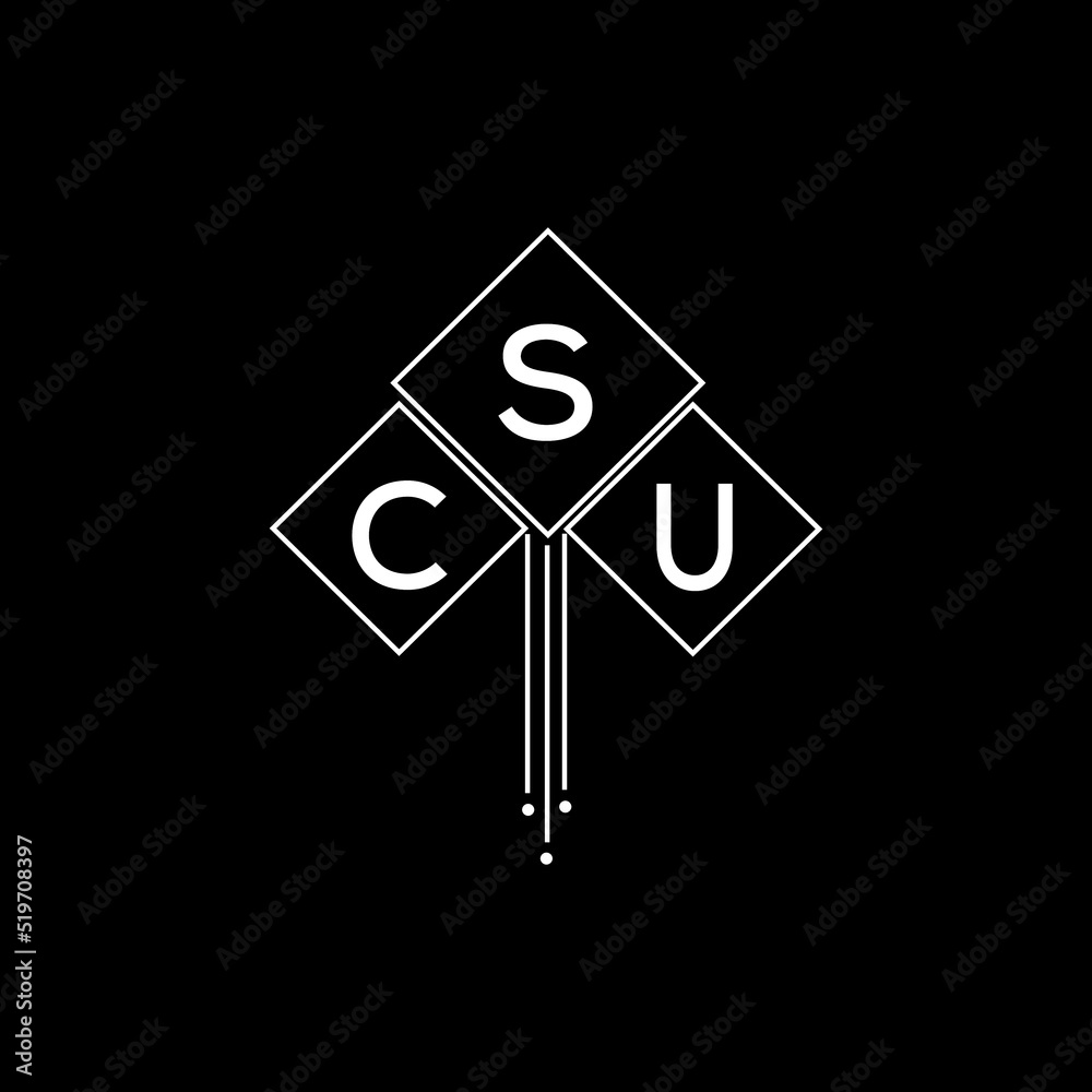 CSU letter logo design with white background in illustrator, CSU vector ...