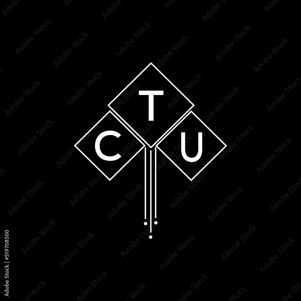 CTU letter logo design with white background in illustrator, CTU vector ...