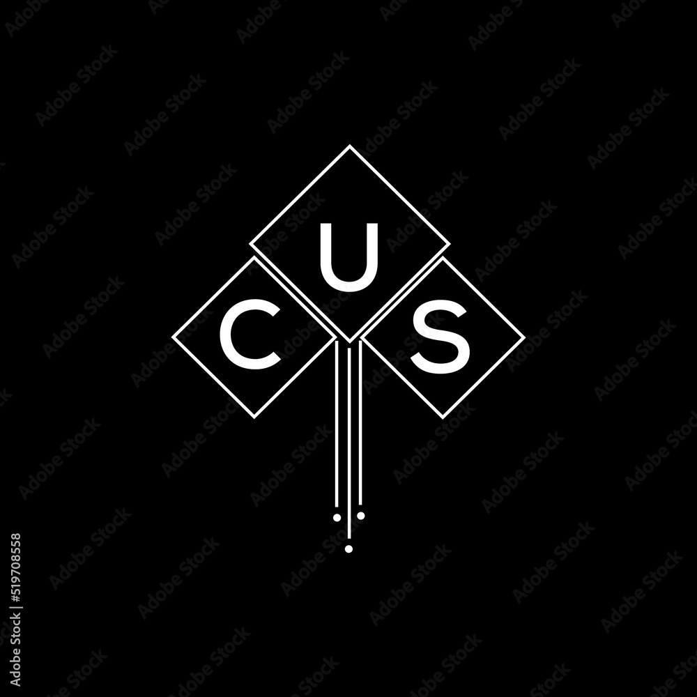 CUS letter logo design with white background in illustrator, CUS vector ...