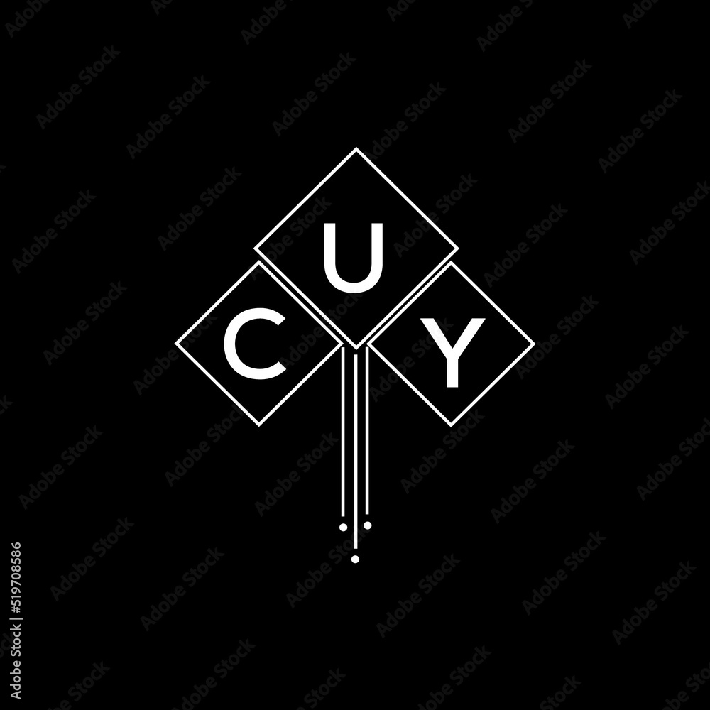 CUY letter logo design with white background in illustrator, CUY vector ...