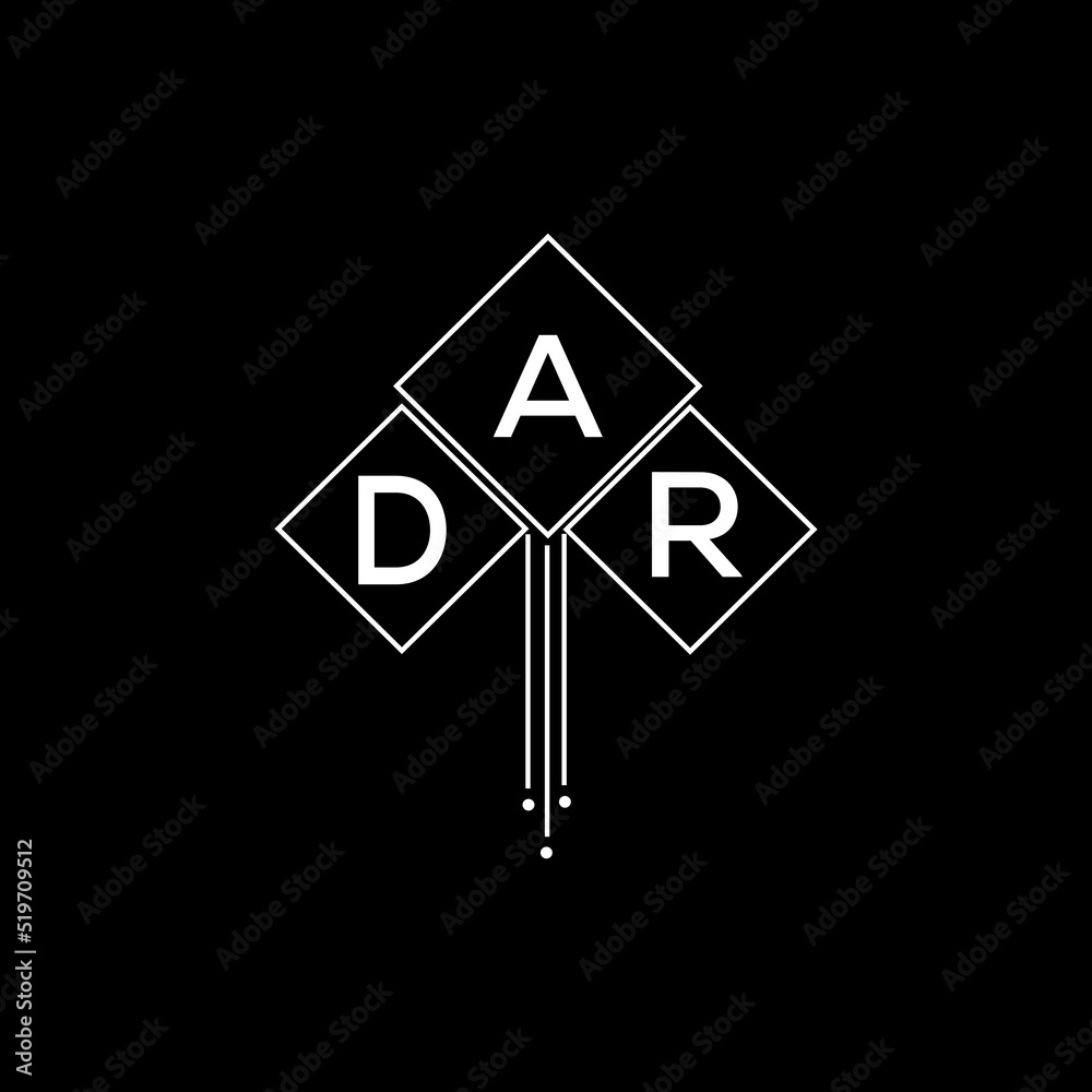 DAR letter logo design with white background in illustrator, DAR vector ...