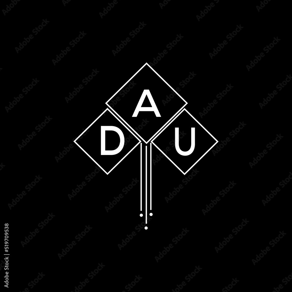 DAU letter logo design with white background in illustrator, DAU vector ...