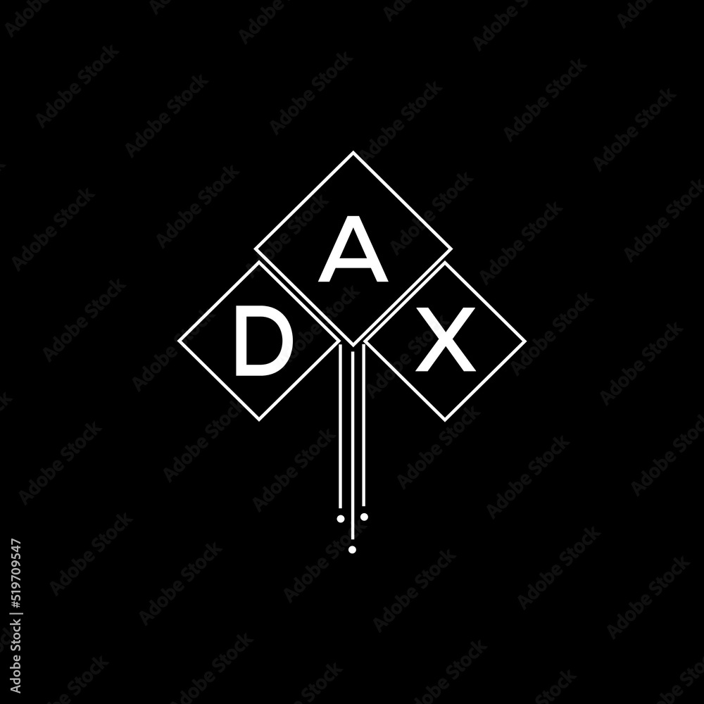 DAX letter logo design with white background in illustrator, DAX vector ...