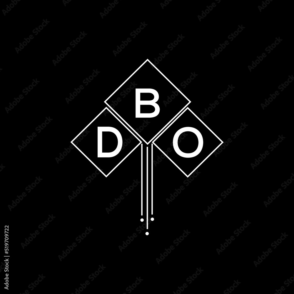 DBO letter logo design with white background in illustrator, DBO vector ...