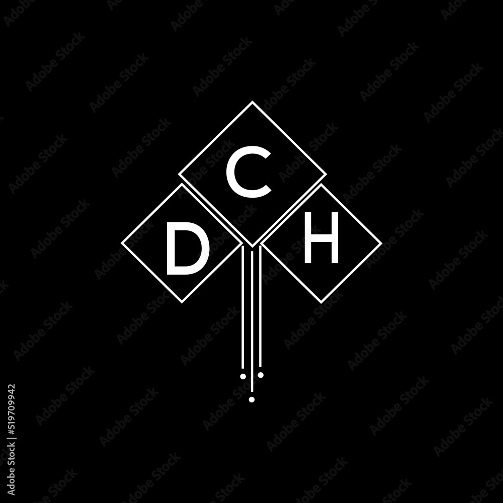 DCH letter logo design with white background in illustrator, DCH vector ...