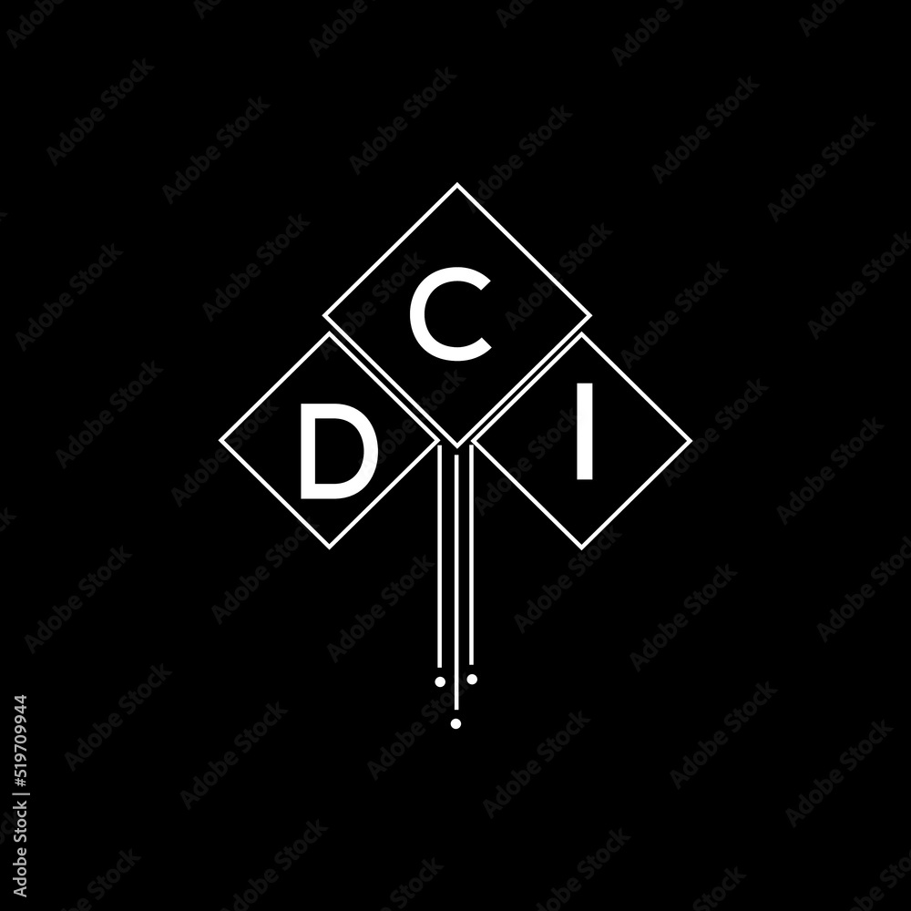 DCI letter logo design with white background in illustrator, DCI vector ...