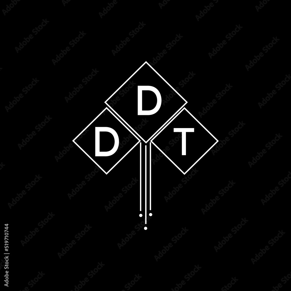 DDT letter logo design with white background in illustrator, DDT vector ...