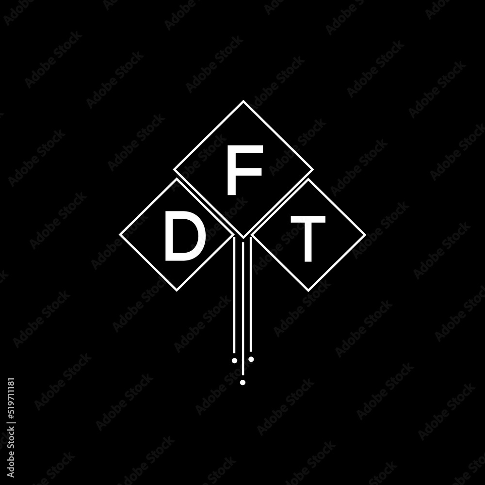 DFT letter logo design with white background in illustrator, DFT vector ...