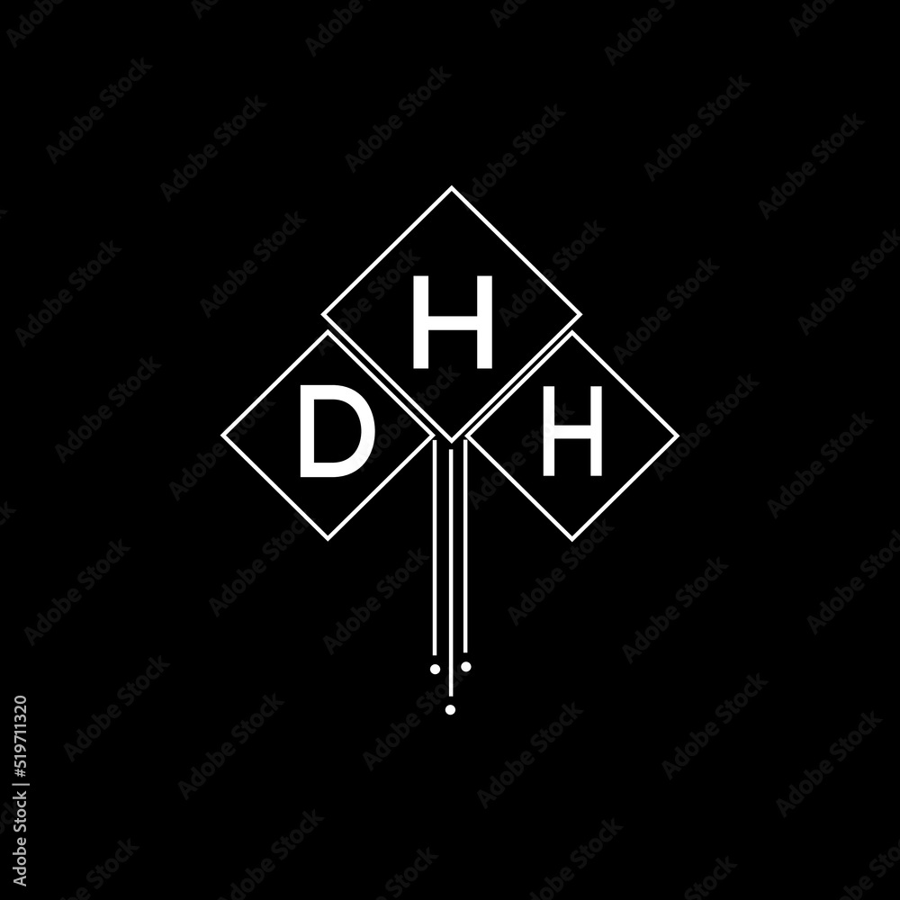 DHH letter logo design with white background in illustrator, DHH vector ...