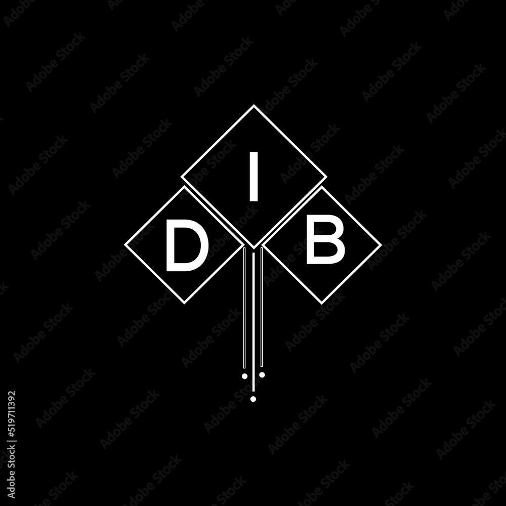 DIB letter logo design with white background in illustrator, DIB vector ...