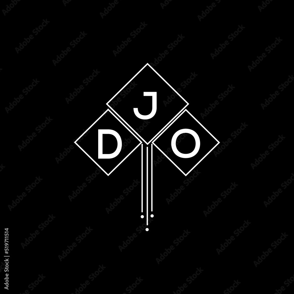 DJO letter logo design with white background in illustrator, DJO vector ...