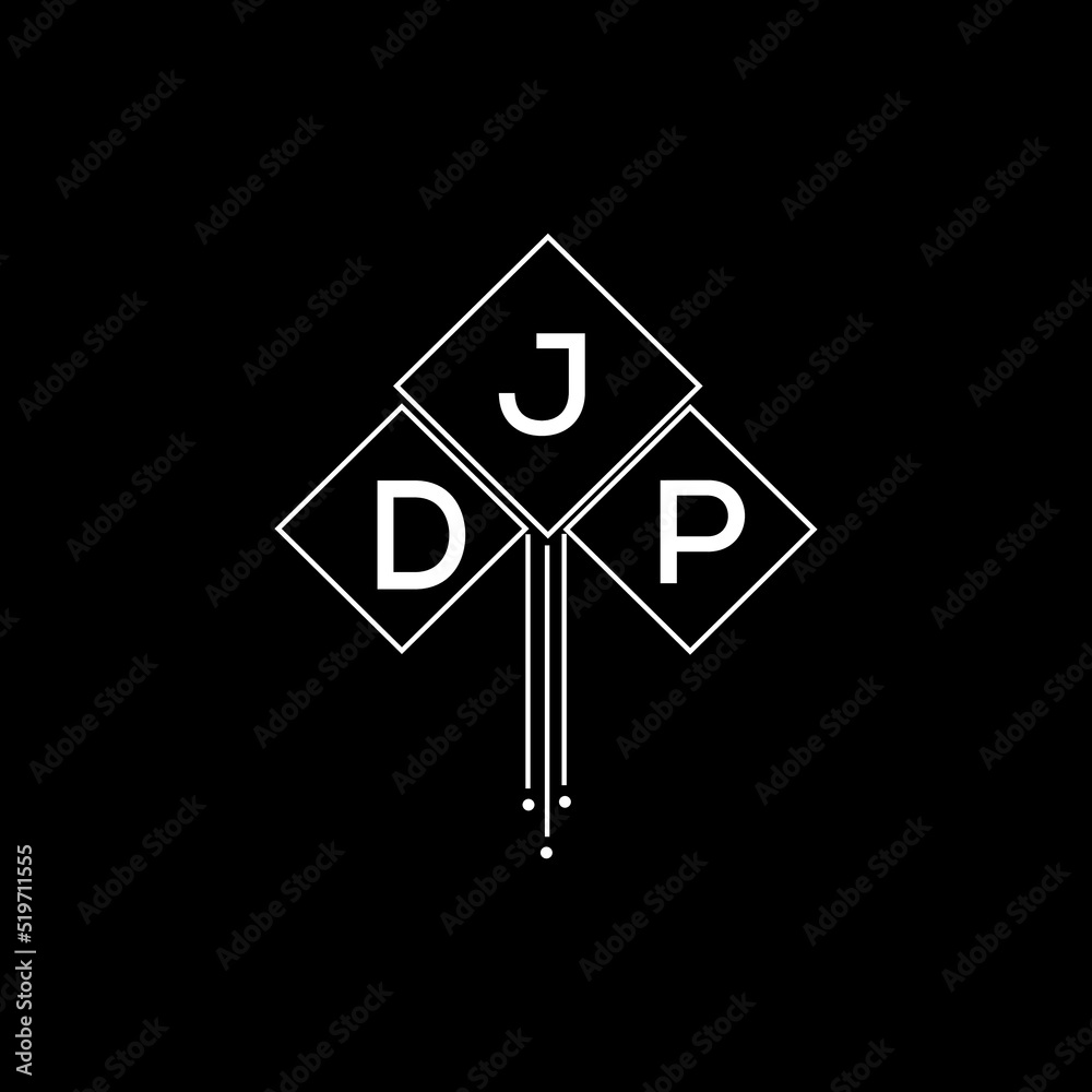 DJP letter logo design with white background in illustrator, DJP vector ...