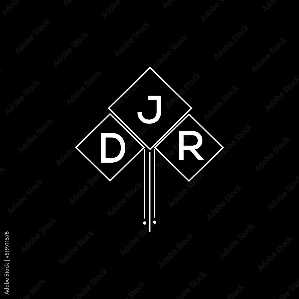 DJR letter logo design with white background in illustrator, DJR vector ...