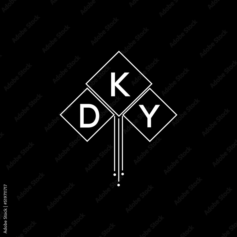 DKY letter logo design with white background in illustrator, DKY vector ...