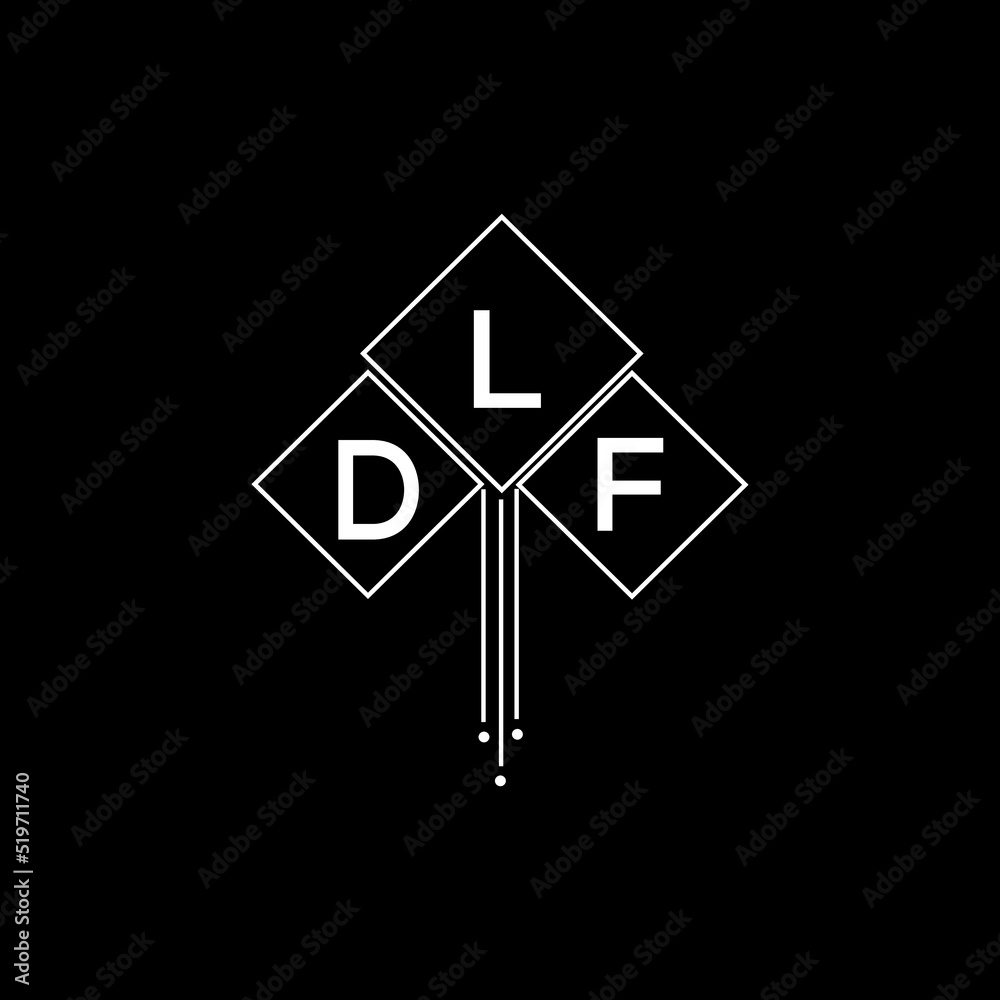 DLF letter logo design with white background in illustrator, DLF vector ...