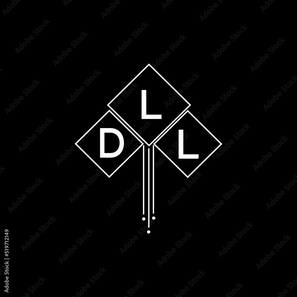 DLL letter logo design with white background in illustrator, DLL vector ...
