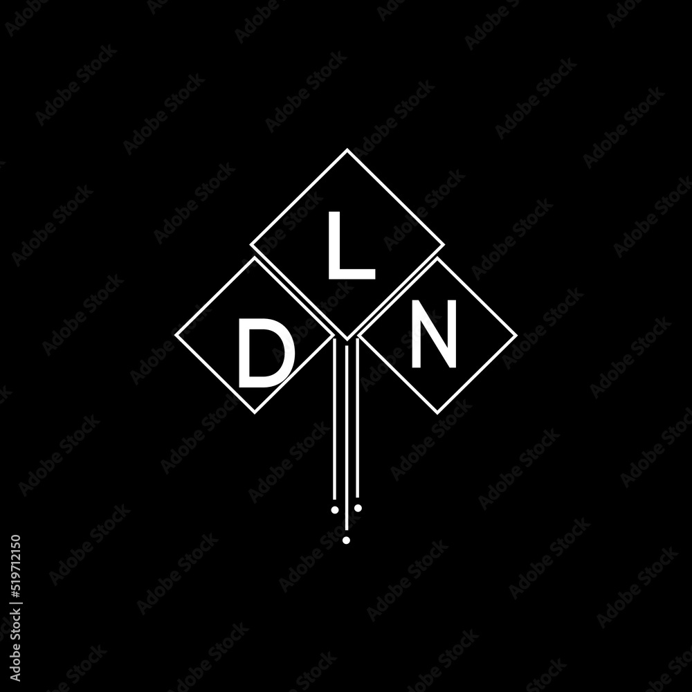 DLN letter logo design with white background in illustrator, DLN vector ...