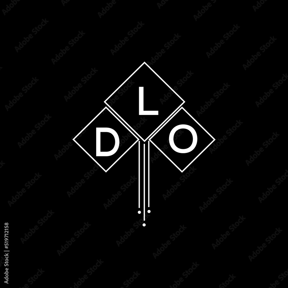 DLO letter logo design with white background in illustrator, DLO vector ...