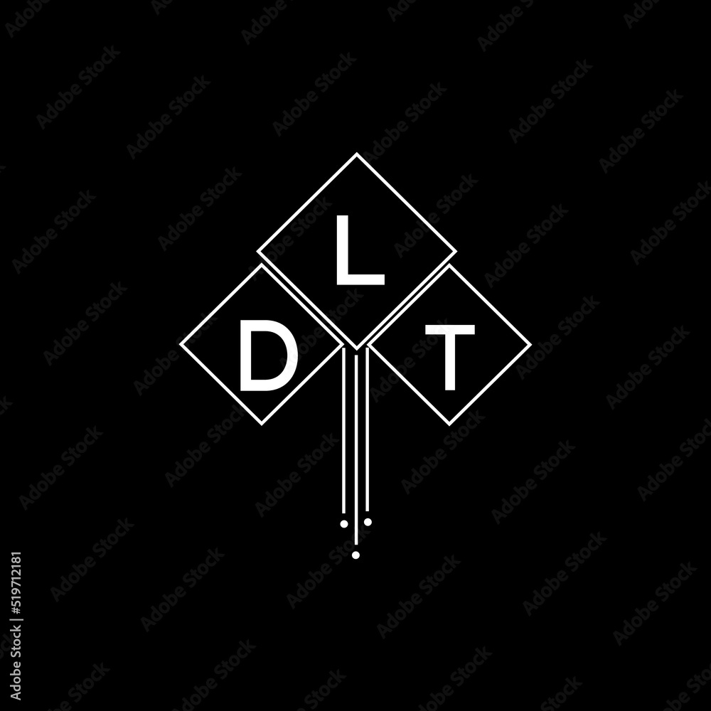 DLT letter logo design with white background in illustrator, DLT vector ...