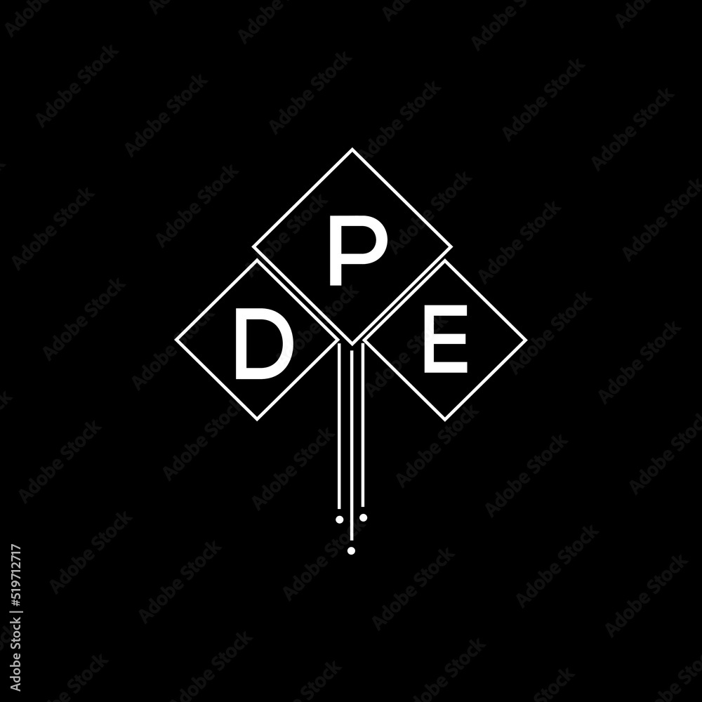 DPE letter logo design with white background in illustrator, DPE vector ...