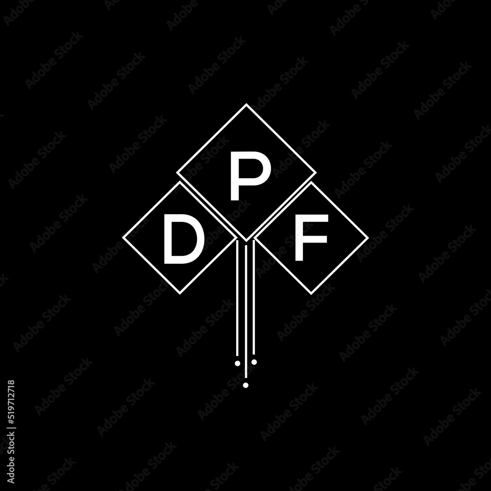 DPF letter logo design with white background in illustrator, DPF vector ...