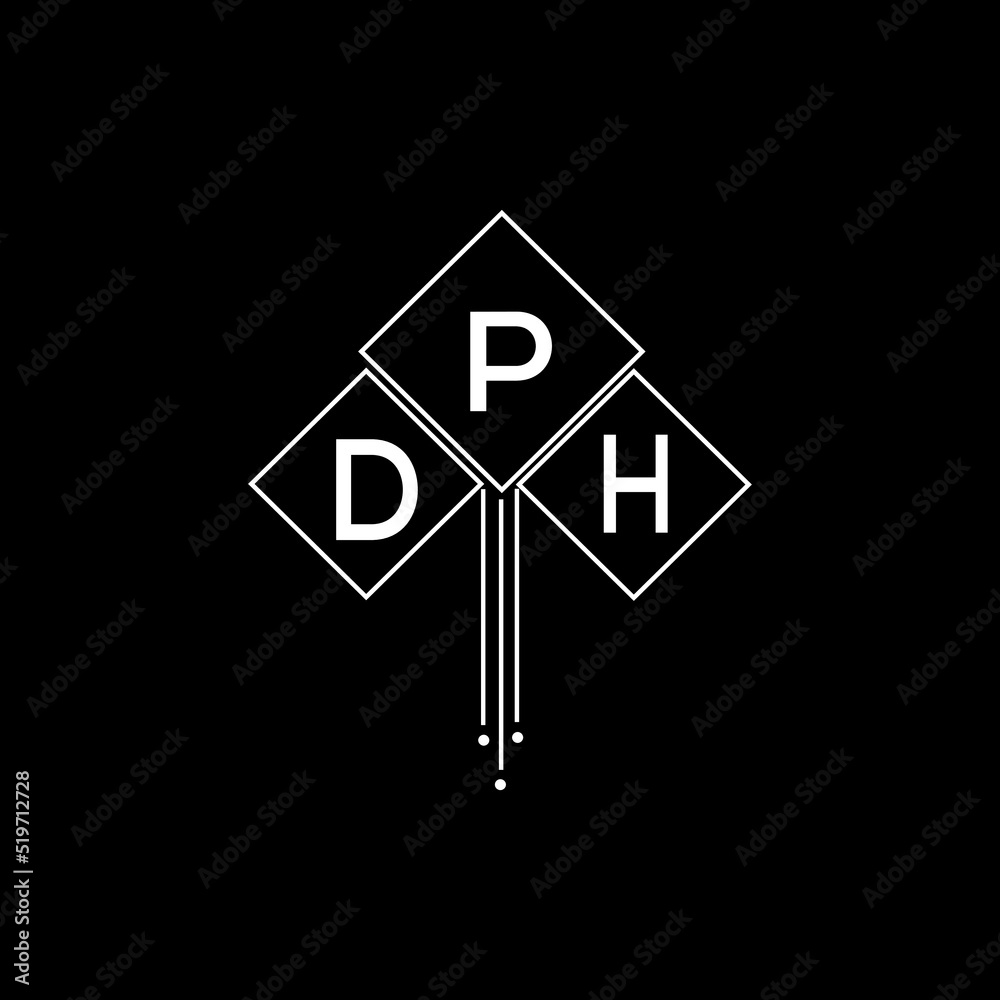 DPH letter logo design with white background in illustrator, DPH vector ...