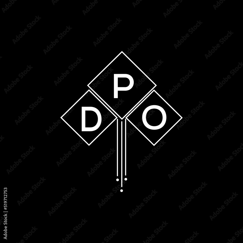 DPO letter logo design with white background in illustrator, DPO vector ...
