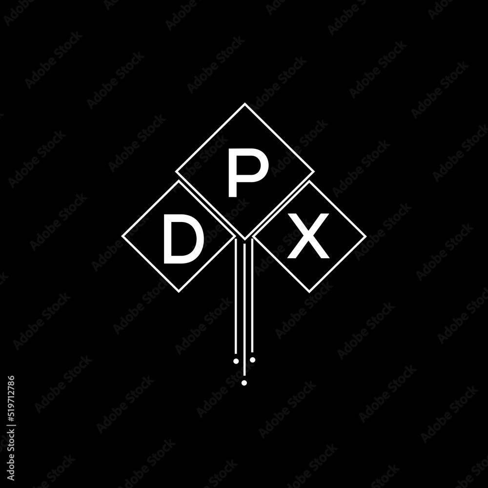 DPX letter logo design with white background in illustrator, DPX vector ...