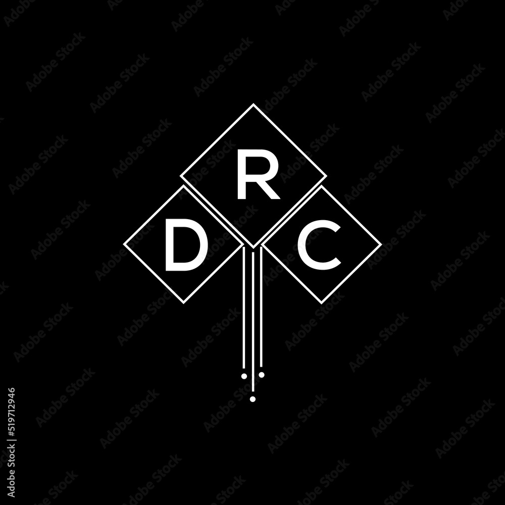 DRC letter logo design with white background in illustrator, DRC vector ...
